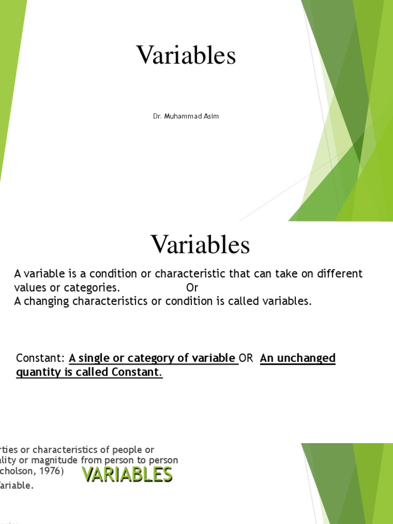 Topic 4 Variables | PDF | Dependent And Independent Variables ...