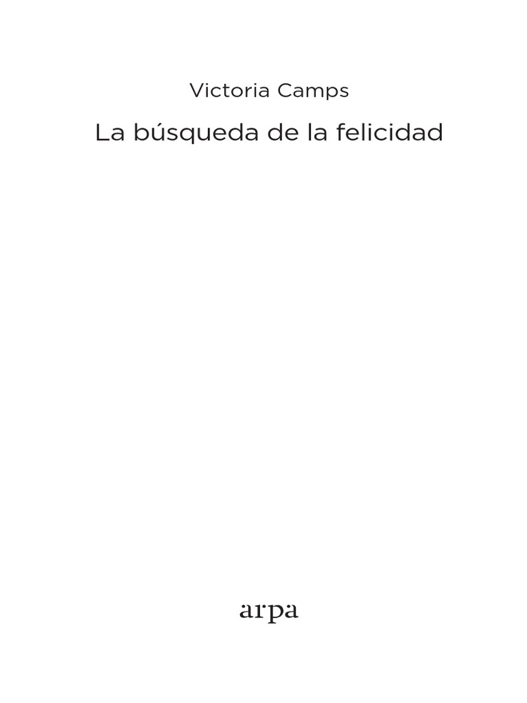 La búsqueda de la felicidad según Camps | PDF | Felicidad | Aristóteles