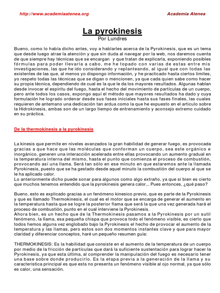 La Pyrokinesis | PDF | Calor | Aluminio