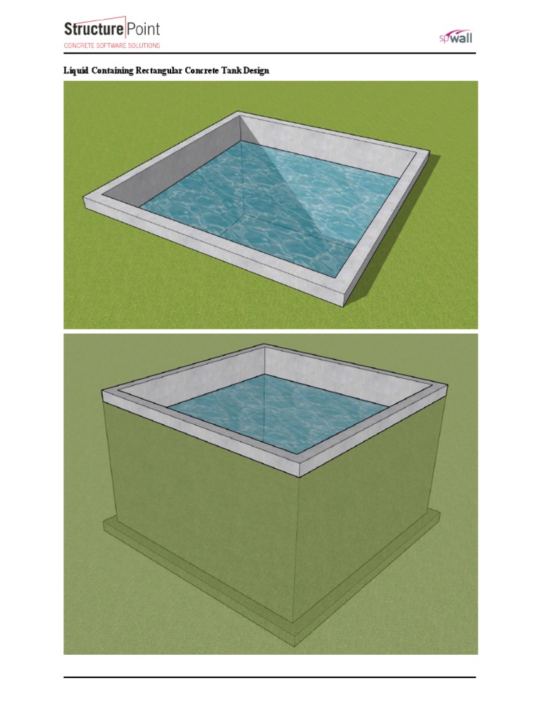 Liquid Containing Rectangular Concrete Tank Design | PDF | Finite ...