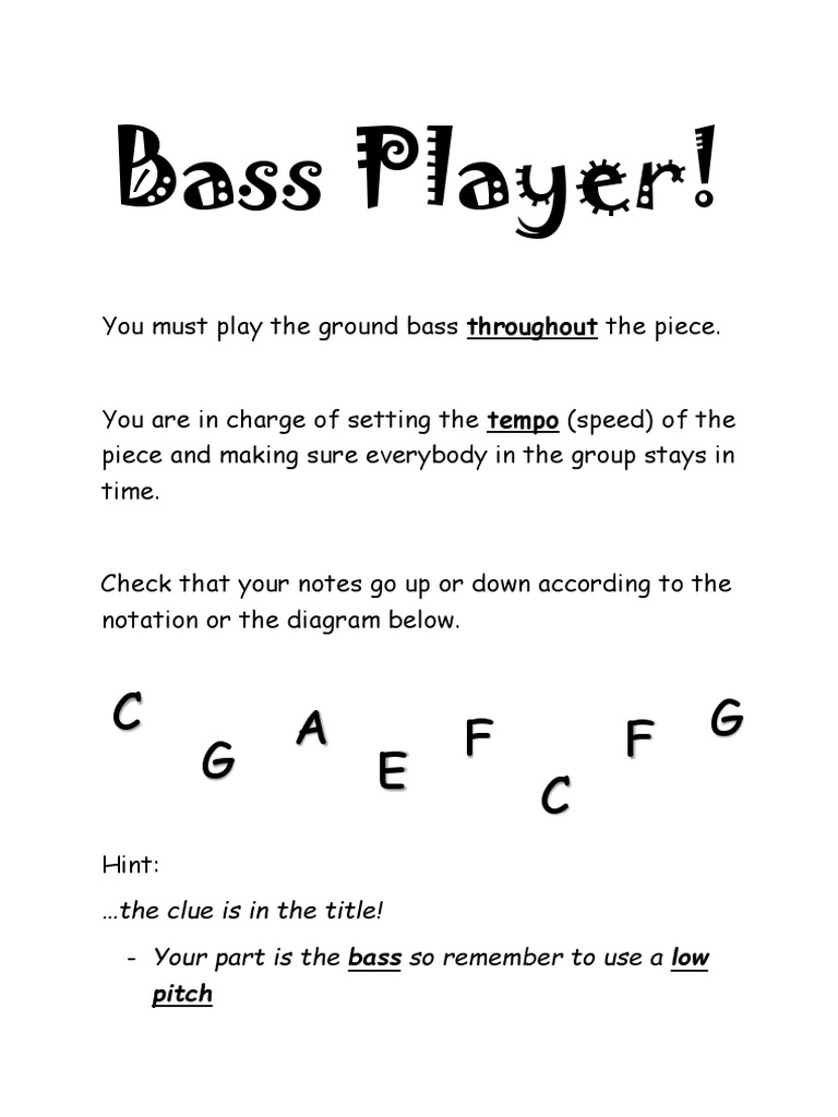 Ground Bass Variation Roles | PDF | Bass Guitar | Musical Notation