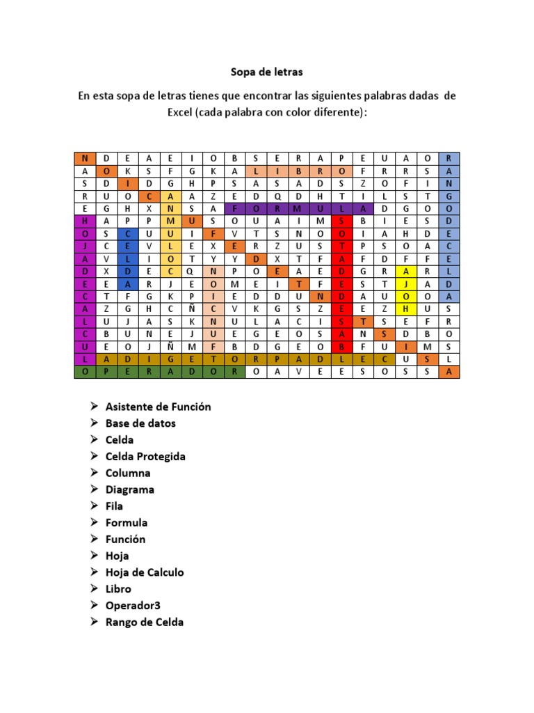 Sopa de Letras-Taller | PDF
