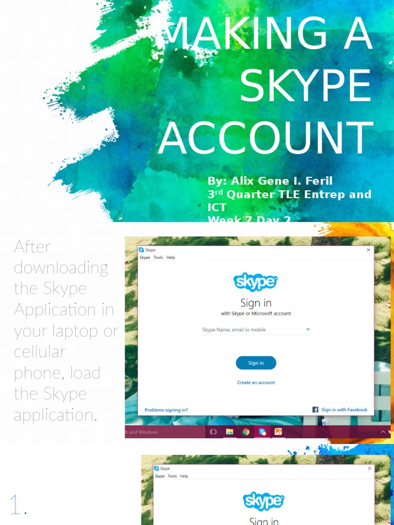 How to Create a Skype Account | PDF | Computers