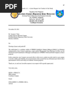 Request Letter - Pilot Testing | PDF | Business