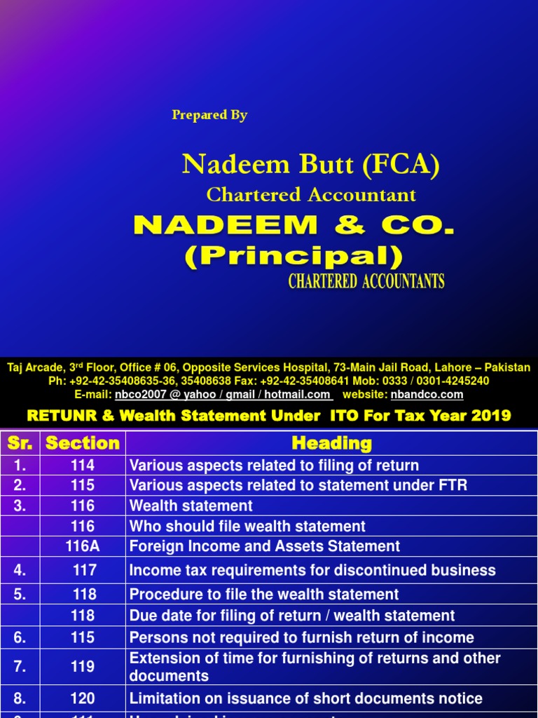 FBR Wealth Statement Filing Guide | PDF | Tax Refund | Taxes