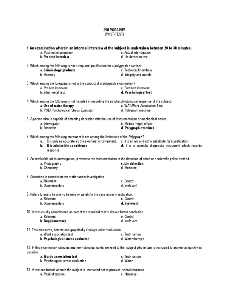 POLYGRAPHY | PDF | Polygraph | Validity (Statistics)