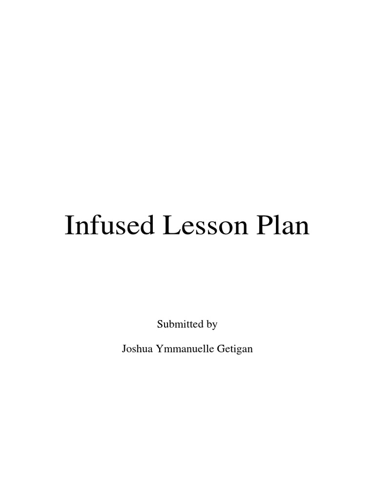 Infused Lesson Plan | Download Free PDF | Sound | Educational Assessment