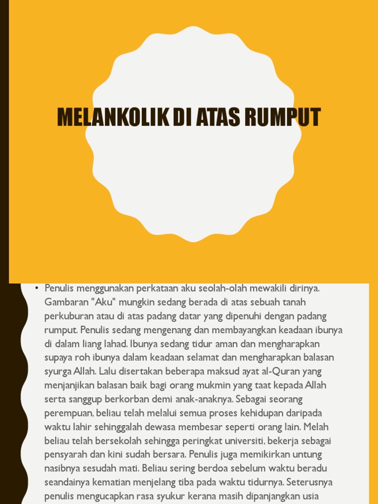 Melankoli Di Atas Rumput