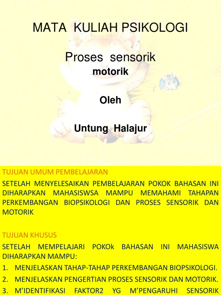 Proses Sensorik dan Motorik dalam Biopsikologi | PDF | Karier ...