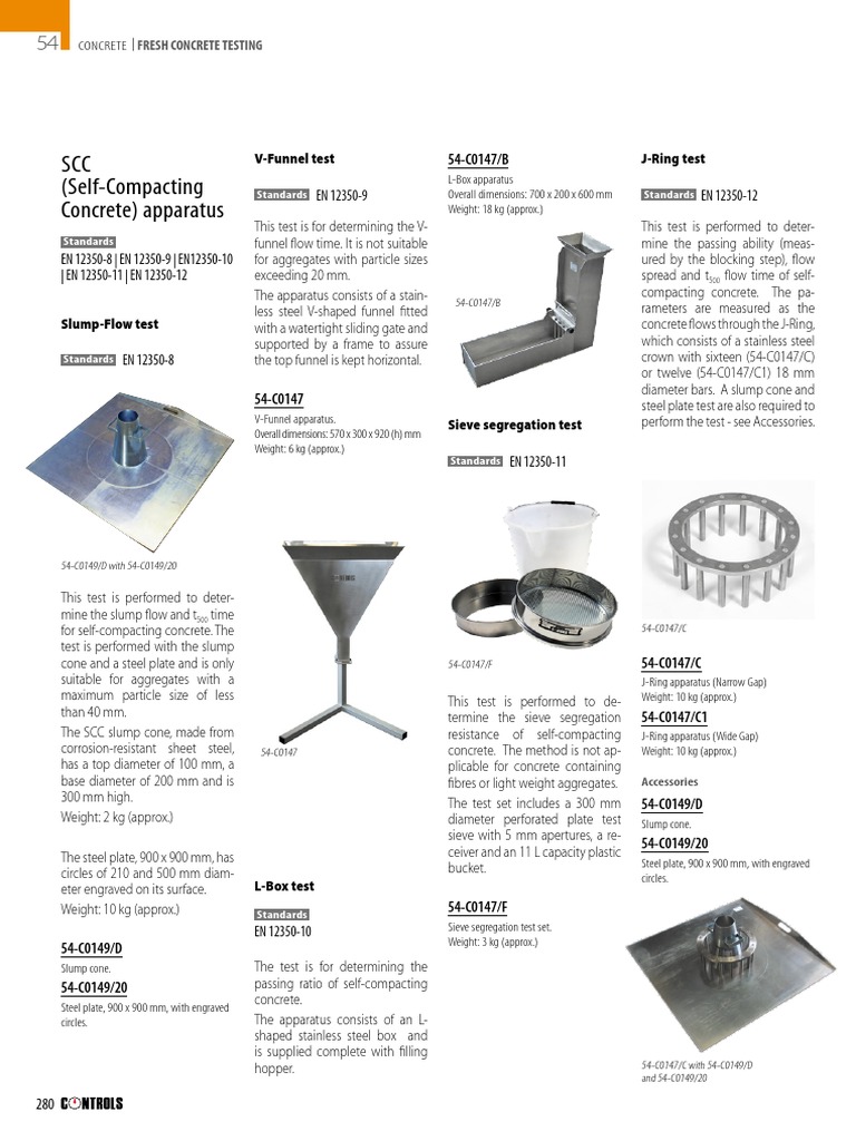 280 SCC V Funnel L Box | Download Free PDF | Concrete | Building Materials