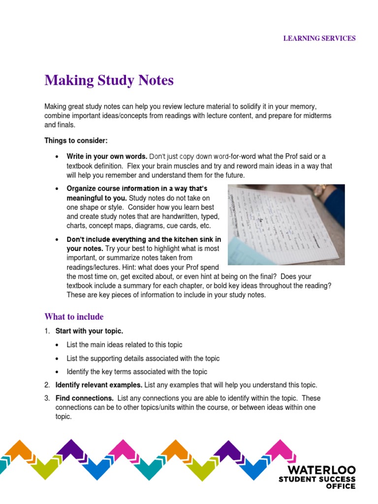 How To Make Study Notes | PDF | Lecture | Communication