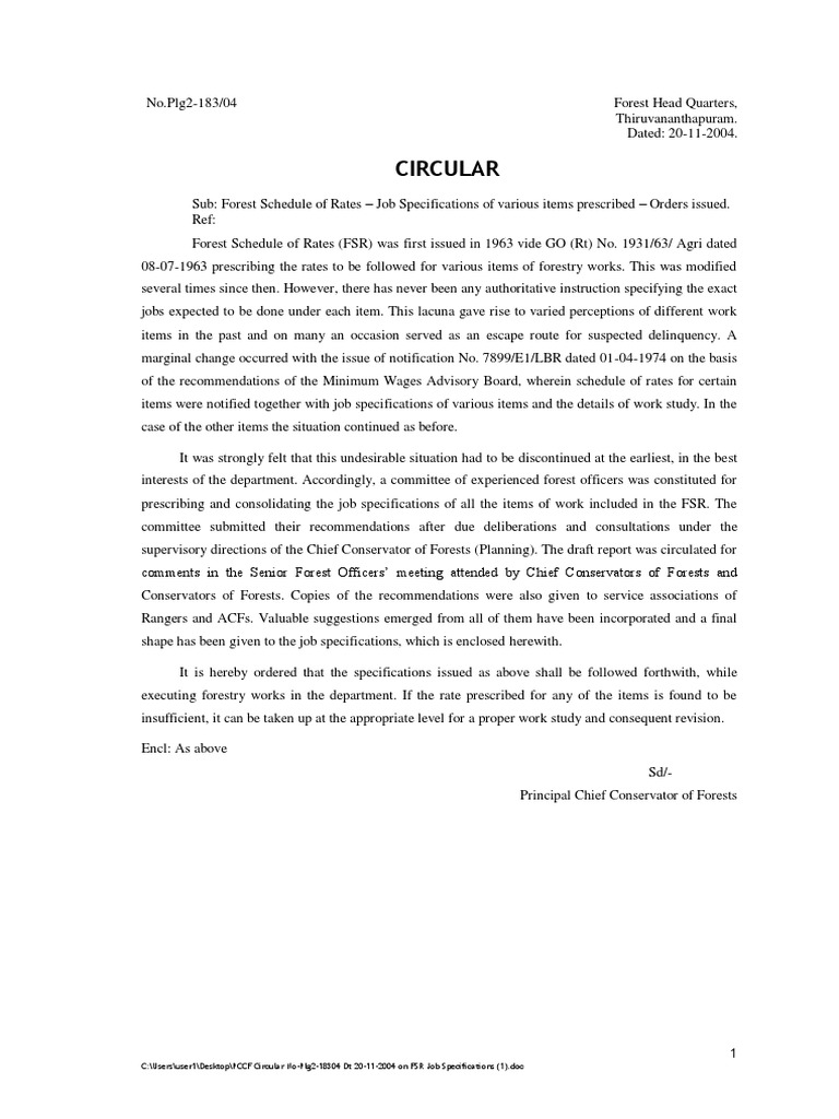 FSR Specificarions | PDF | Plant Nursery | Surveying
