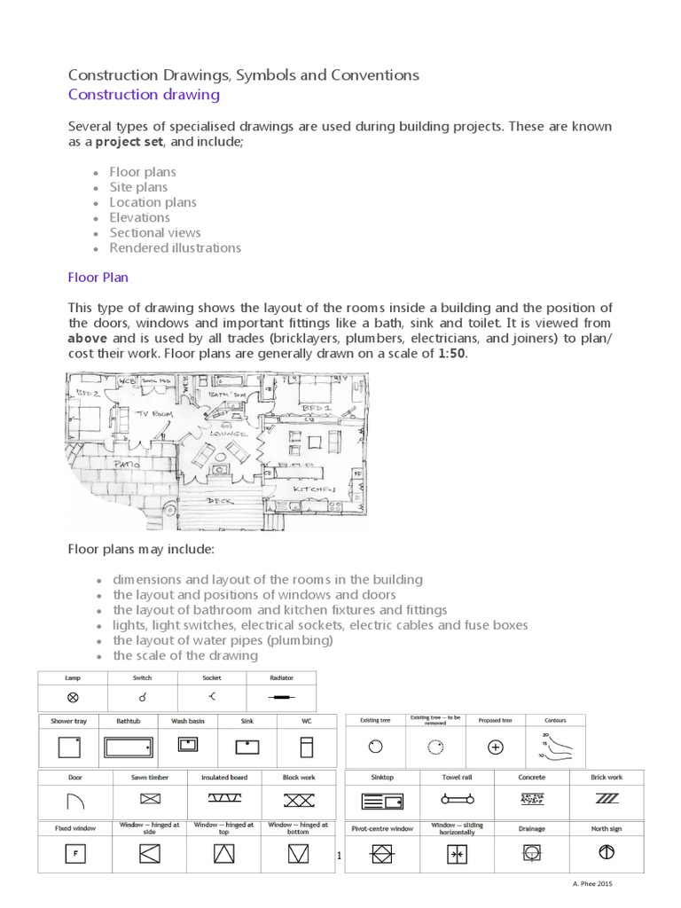 Construction Drawing: Construction Drawings, Symbols and Conventions ...