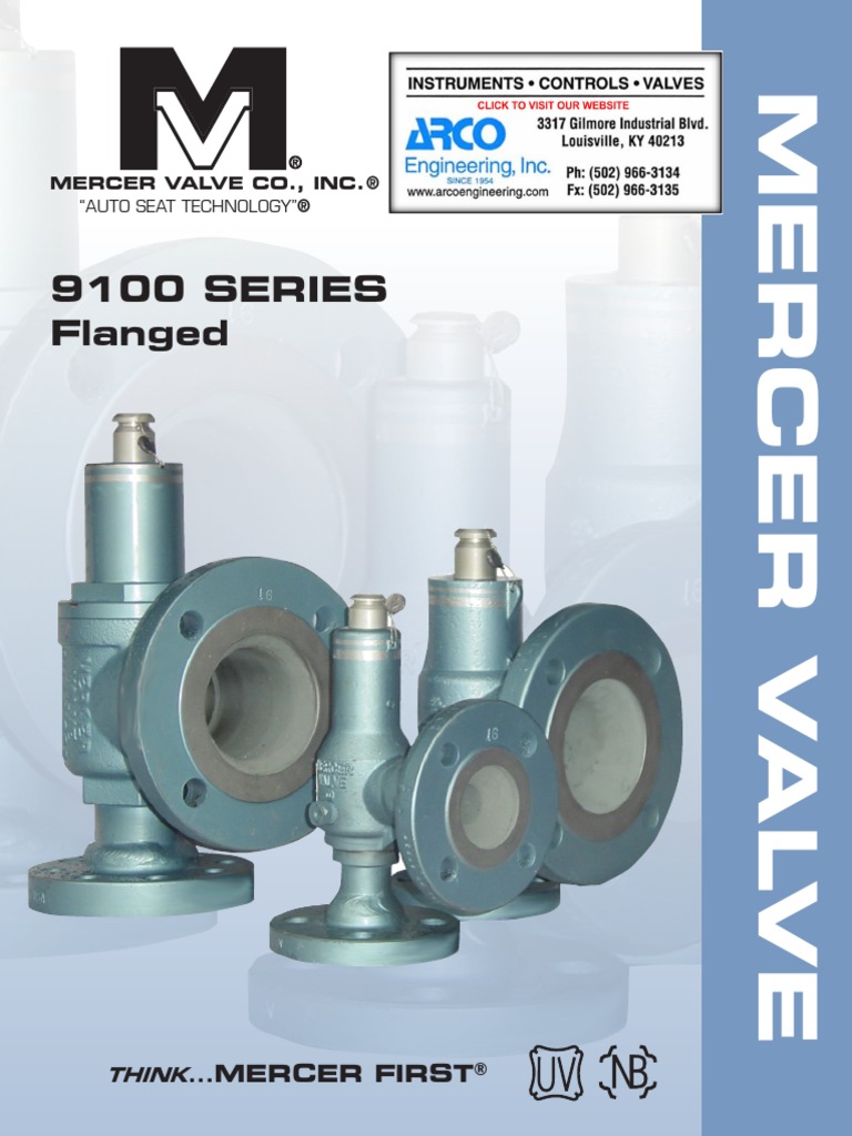 Mercer Valve 9100 Relief Valve Flanged AE | PDF | Valve | Steel