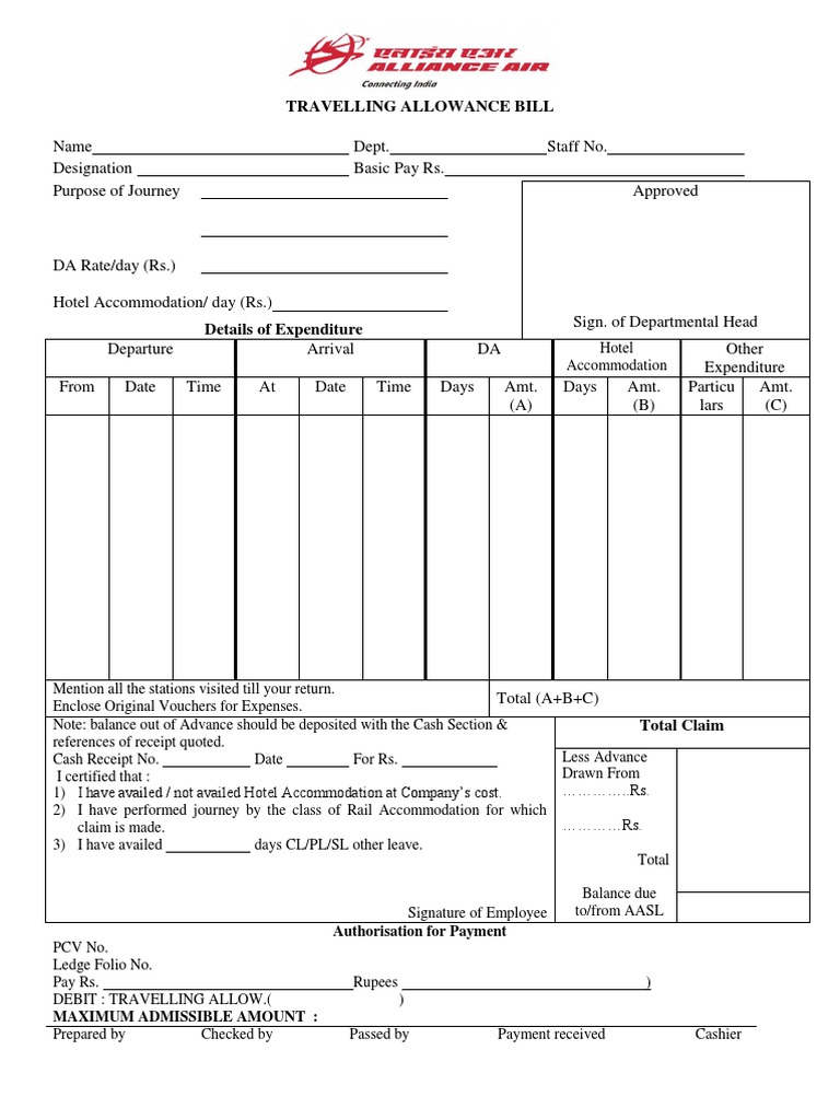 TA DA Claim Form | PDF