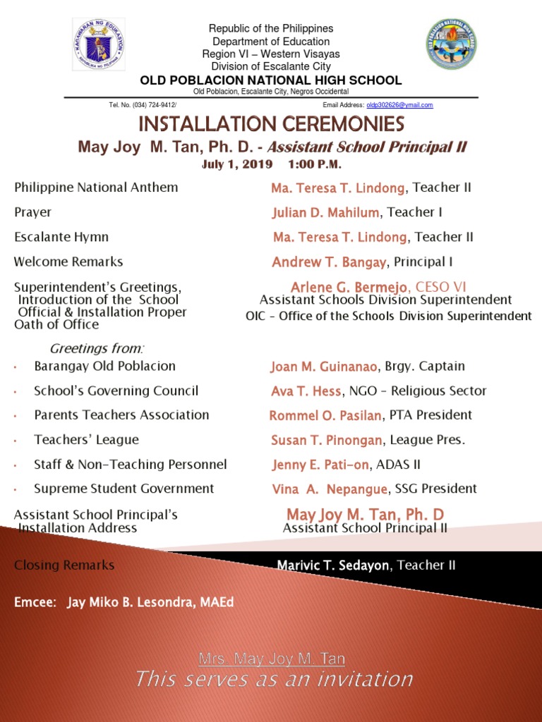 Installation Ceremonies | PDF