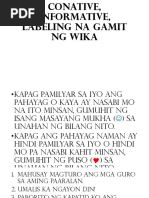 Grade 11 - Conative, Informative at Labeling Na Gamit NG Wika | PDF