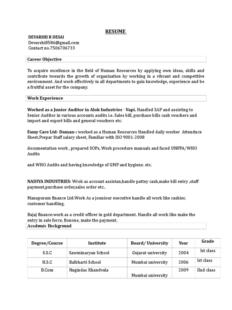 Devarshi - Resume - CSV Rwliving | PDF | Software | Business