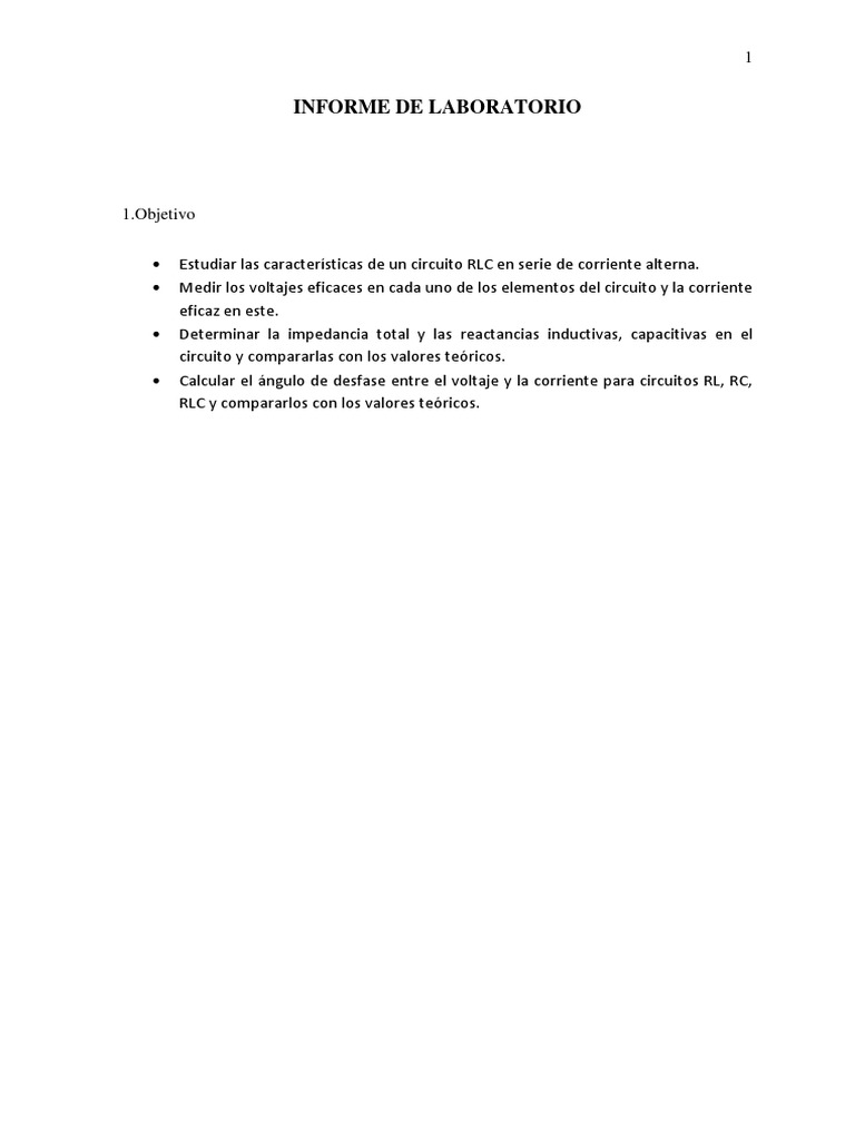Informe Lab#1 | PDF | Inductor | Filtro electronico