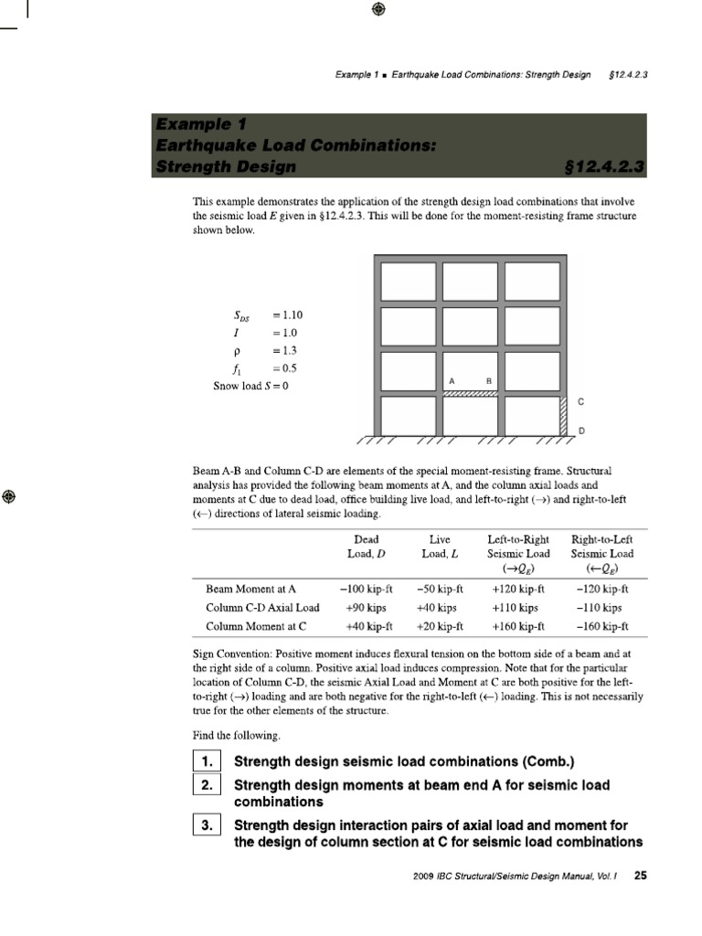Earth Quake Load Combo - Only | PDF