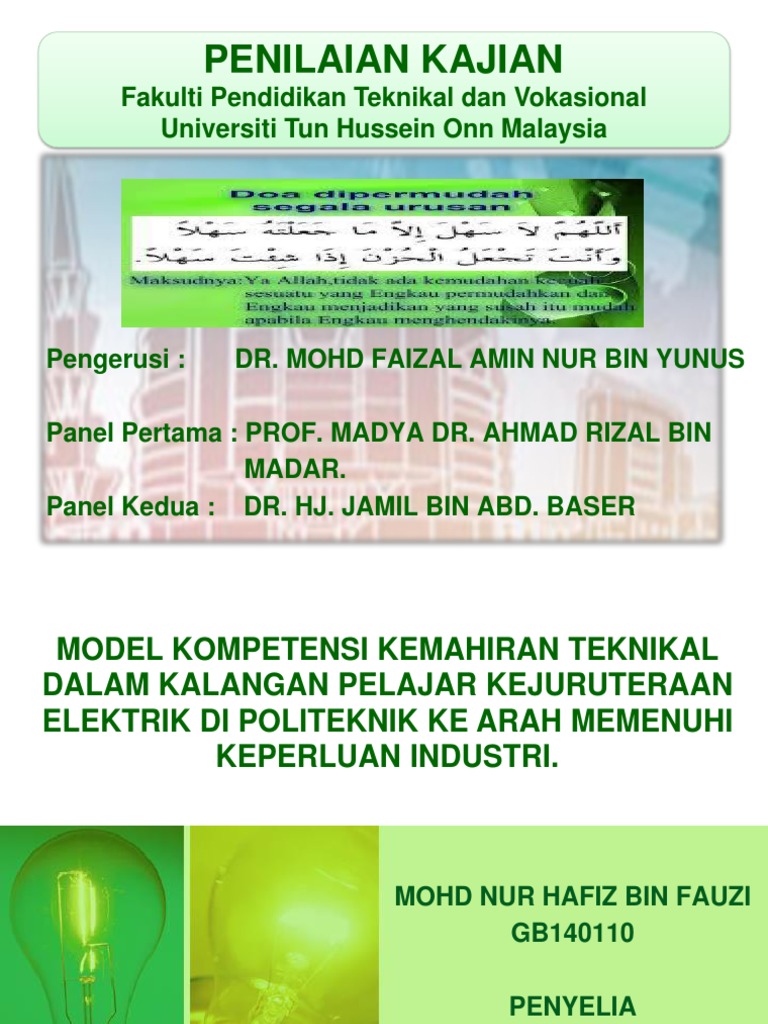 Contoh Powerpoint Defence Proposal DR Hafiz UTHM | PDF