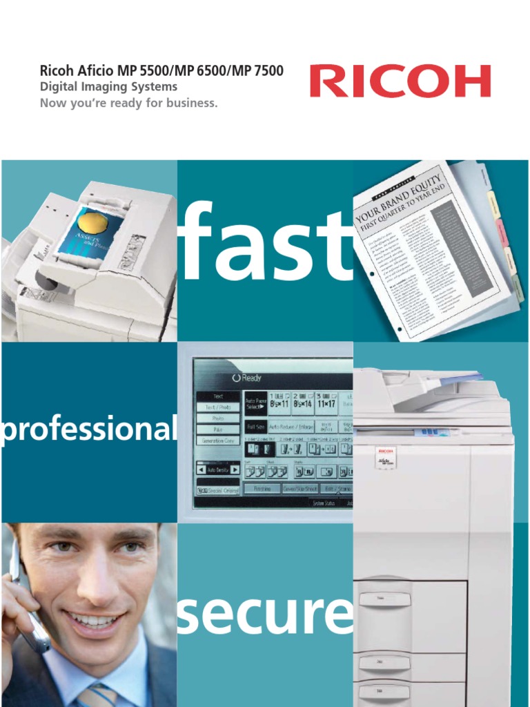 Ricoh Aficio MP 7500 Copier Brochure | PDF | Image Scanner | Computer Network