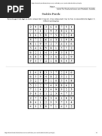 Easy Sudoku - 50 Printable Puzzles With Answers | PDF | Puzzles ...