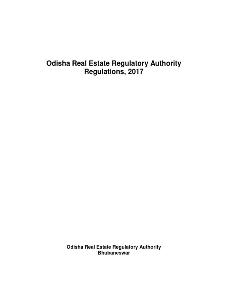 Regulations Odisha RERA Regulations 2017 | Download Free PDF | Complaint | Banks