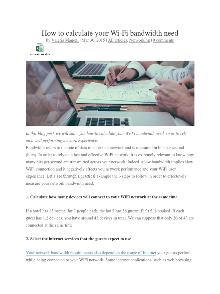 How To Calculate Your Wi-Fi Bandwidth Need | PDF | Wi Fi | Wireless ...