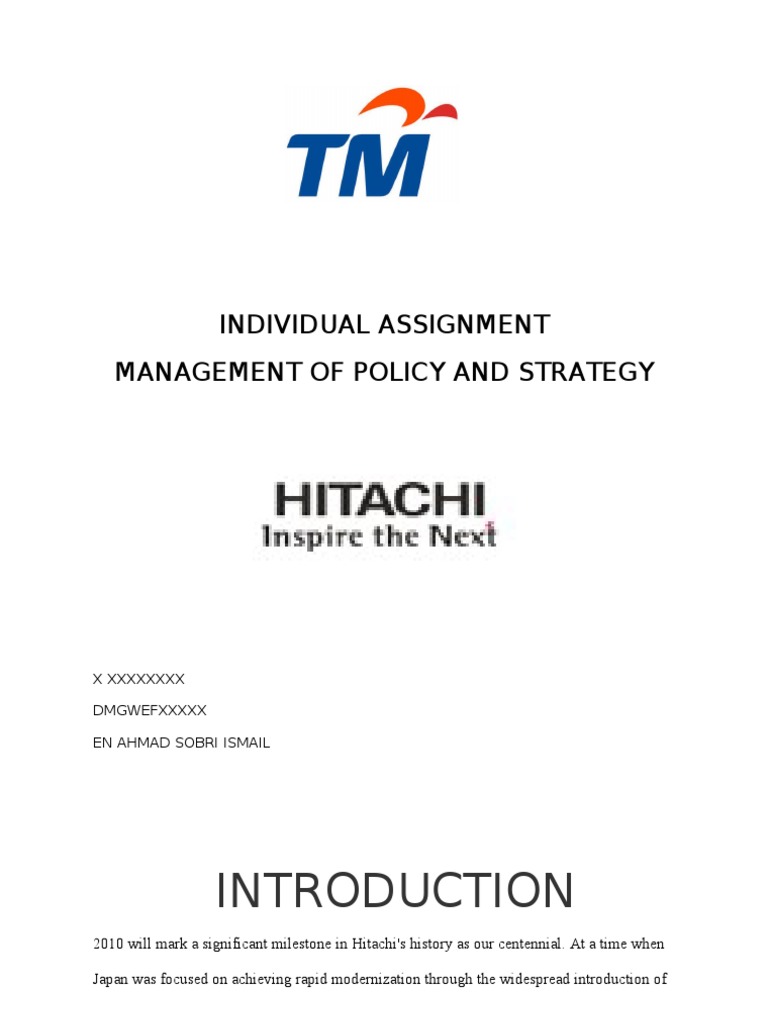 Individual Assignment Management of Policy and Strategy | PDF ...