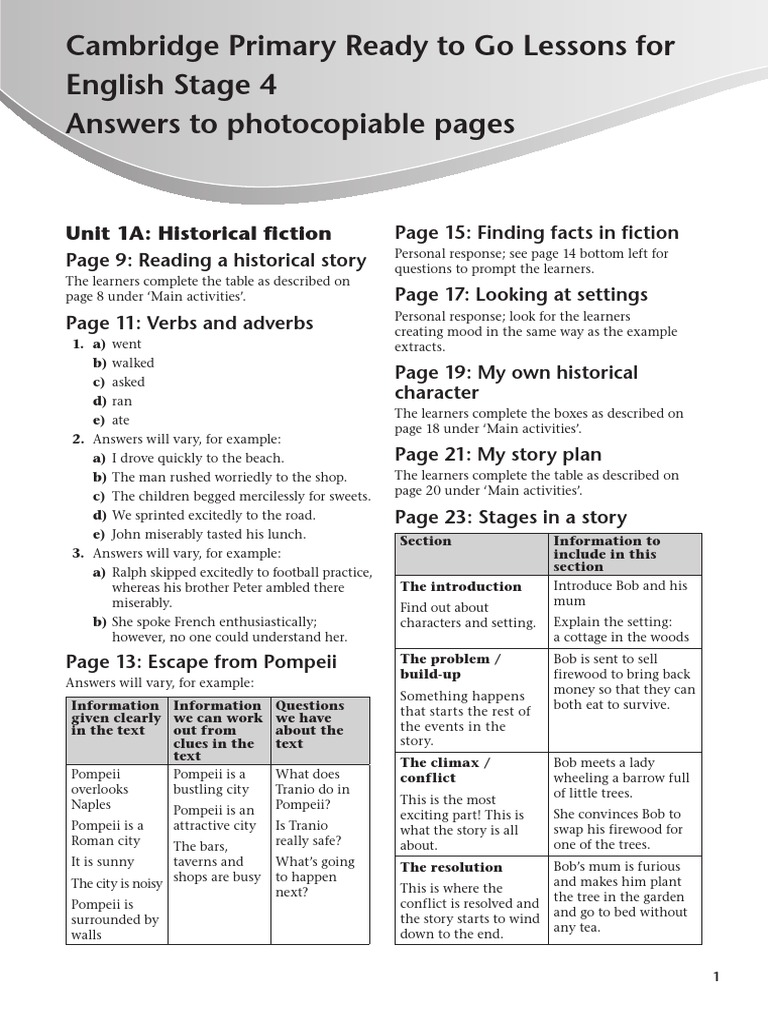 Ready To Go Lessons For English Stage 4 Answers PDF | PDF | Haiku | Poetry
