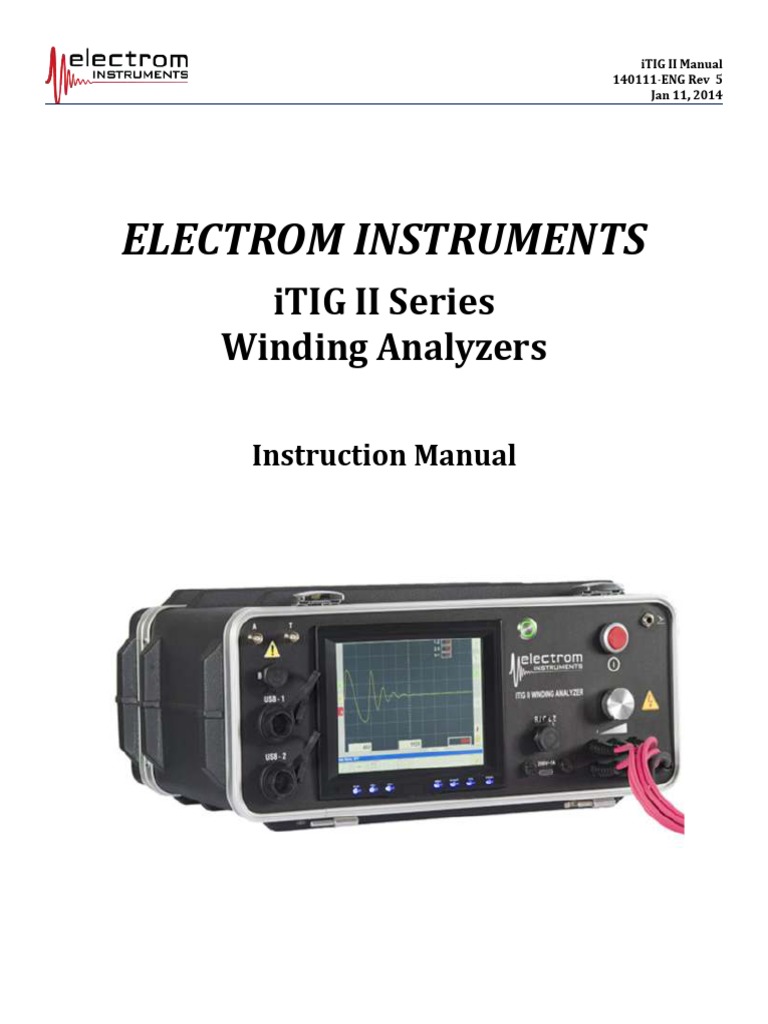 Electrom Instruments: iTIG II Series Winding Analyzers | PDF | Computer Keyboard | Electrical ...