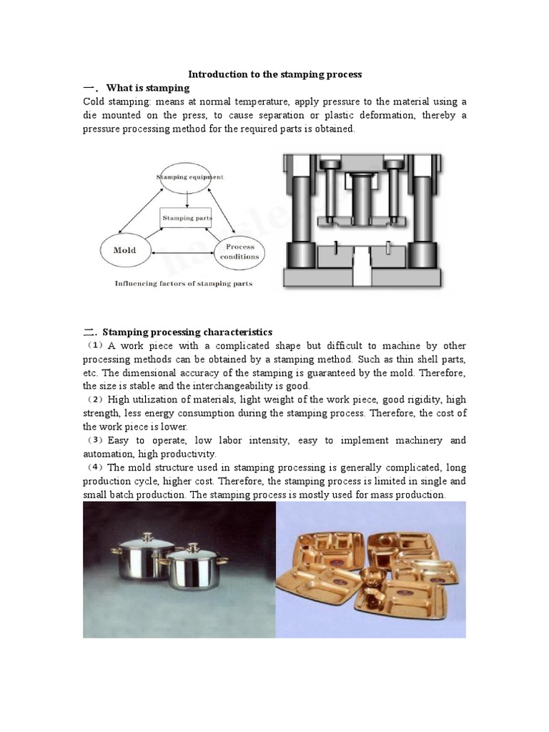 Introduction To The Stamping Process | PDF | Machines | Industrial ...