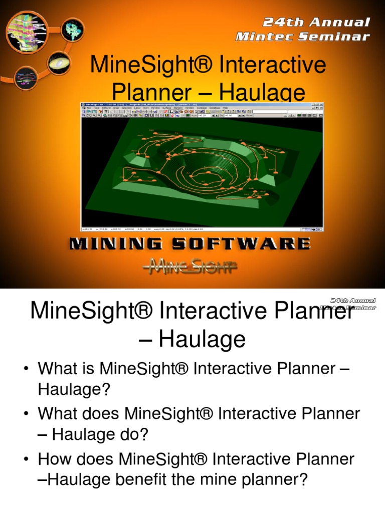 Minesight® Interactive Planner - Haulage | PDF | Databases | Routing