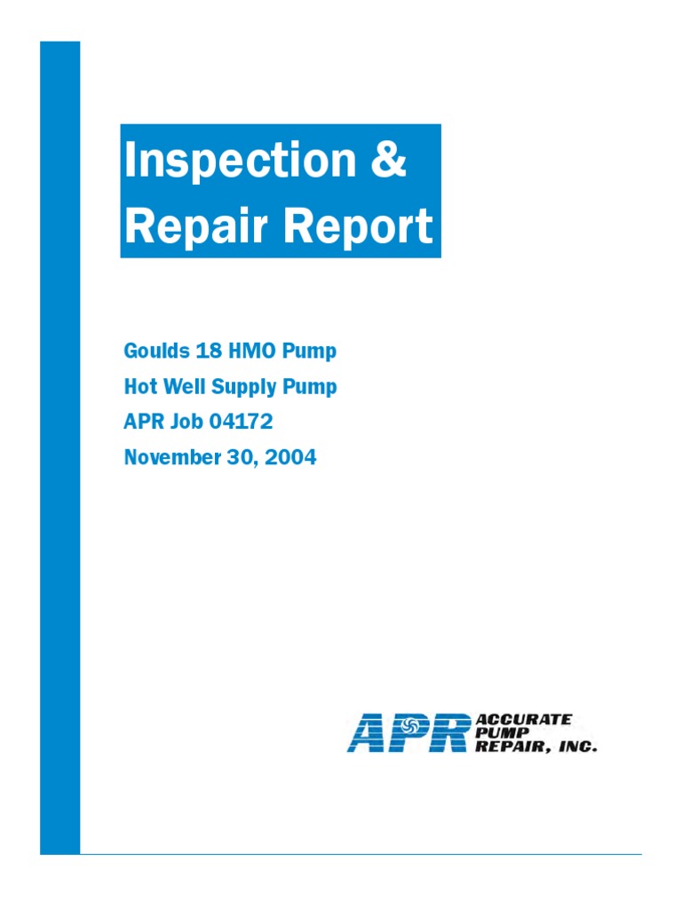 Sample Report | Download Free PDF | Pump | Screw