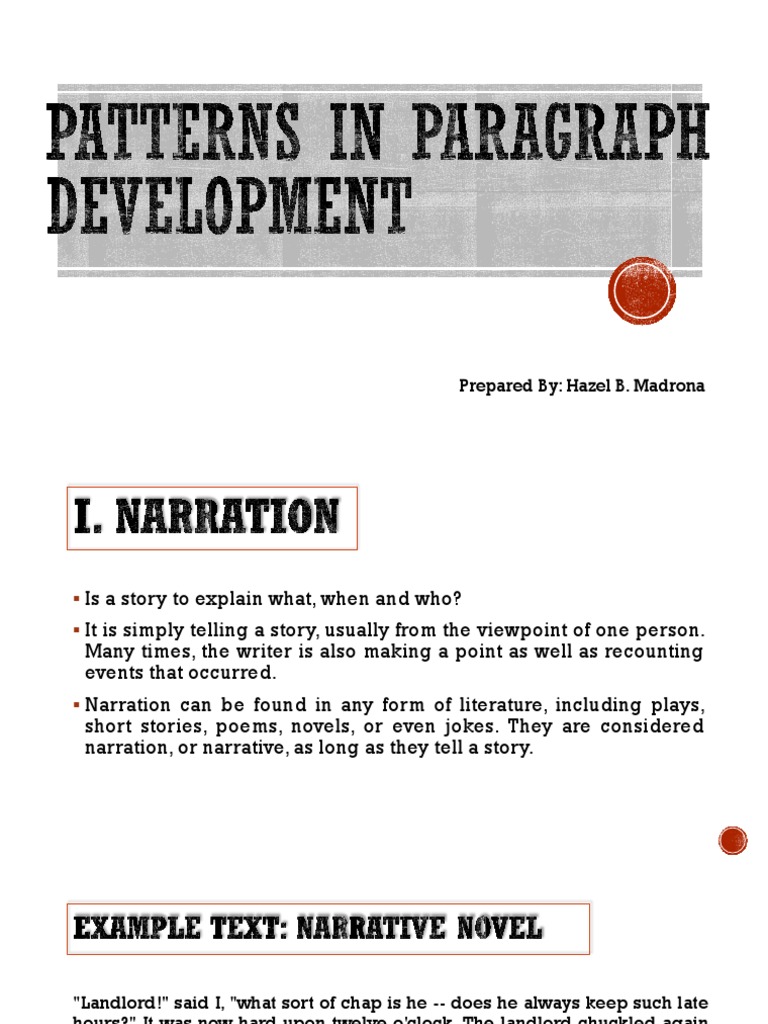 Patterns in Paragraph Development | PDF | Rain | Paragraph