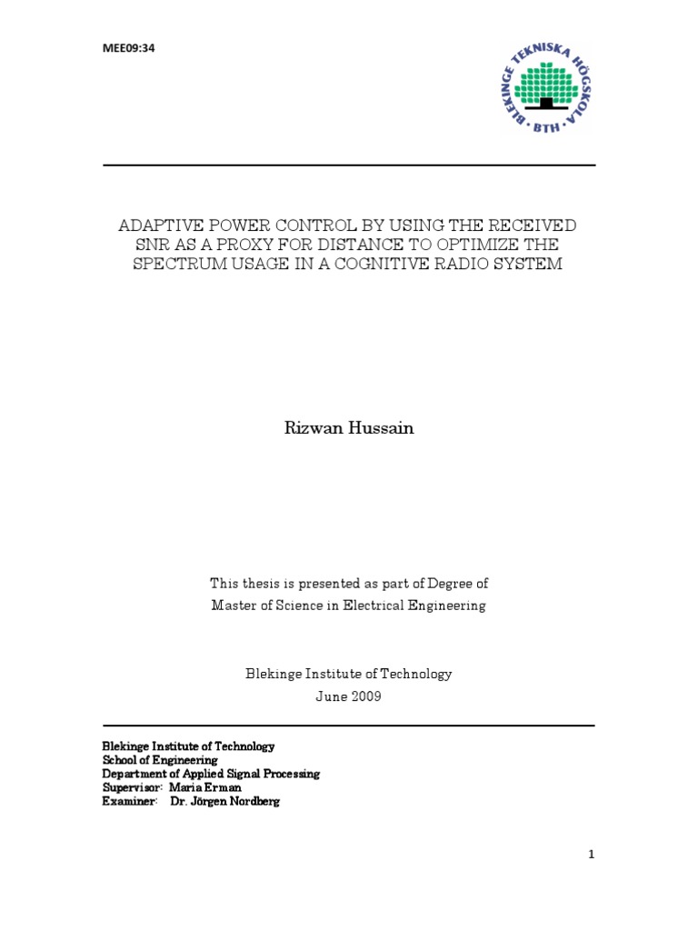 Cognitive Radio System | PDF | Cognitive Radio | Radio Spectrum