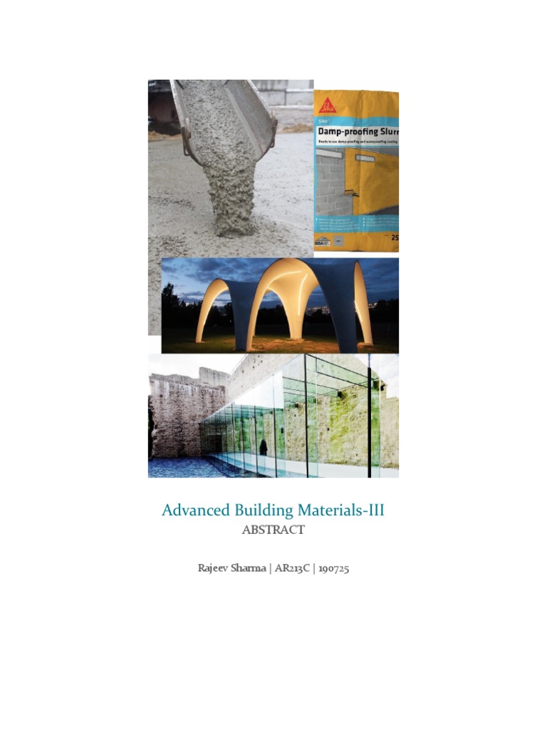 Abstract On Building Materials | PDF | Building Materials | Design