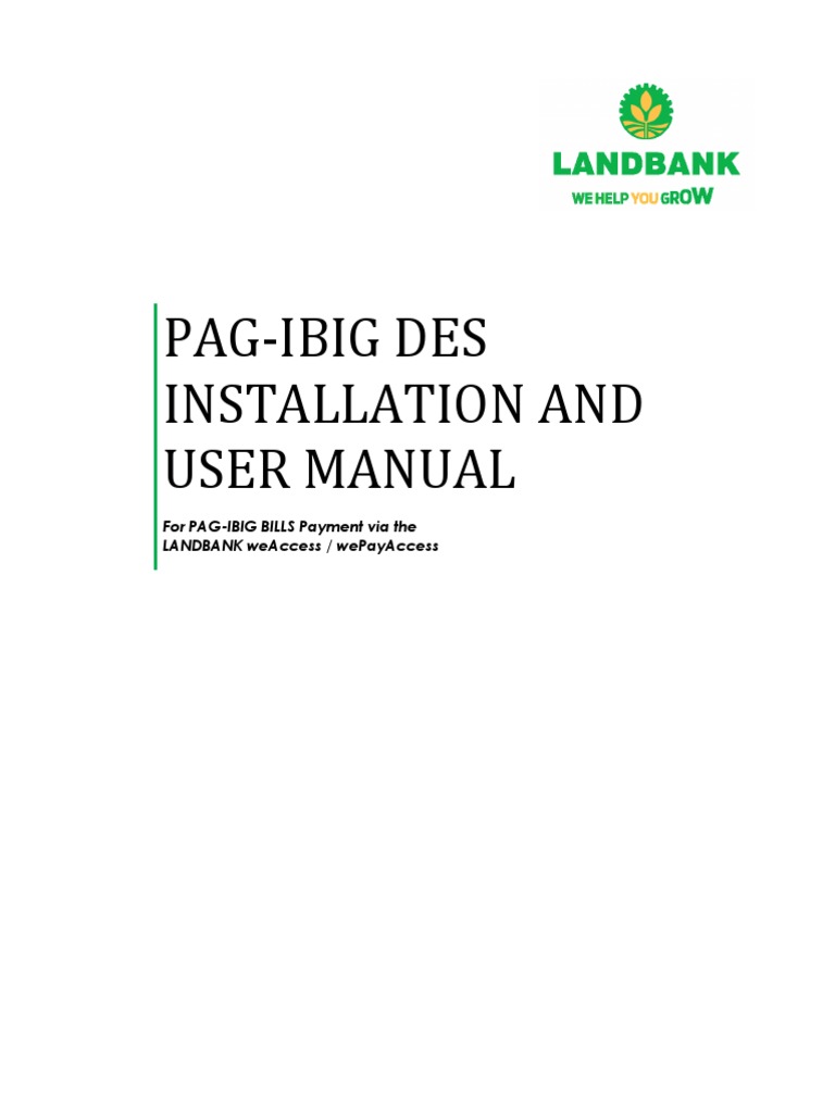 Pag-Ibig Des v.2.2 Installation and User Manual 12192016 | PDF | Microsoft Windows | 64 Bit ...