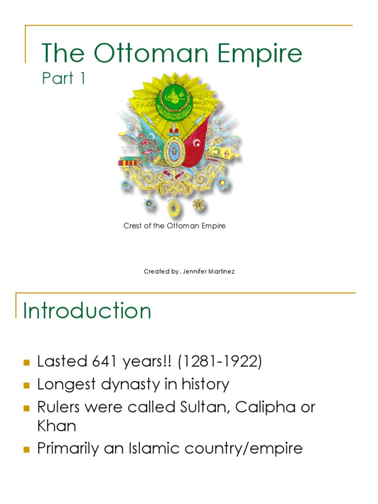 The Ottoman Empire Part1 | PDF | Ottoman Empire | Central Powers