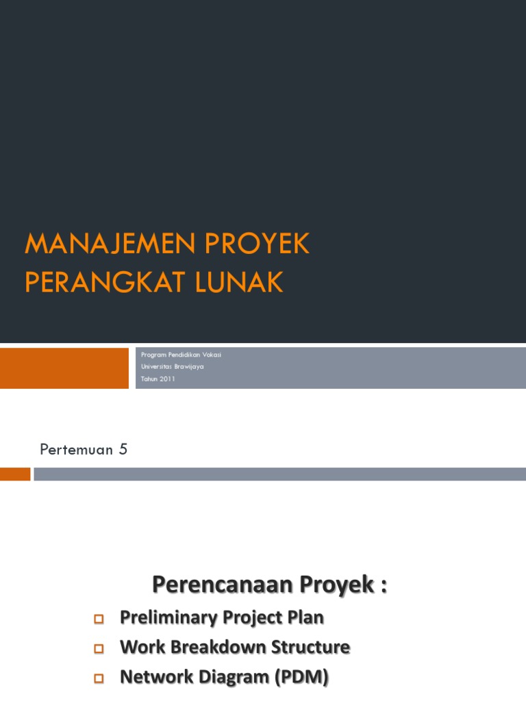 05a-Perencanaan Proyek Lanjutan-Ppp, WBS, Network Diagram | PDF
