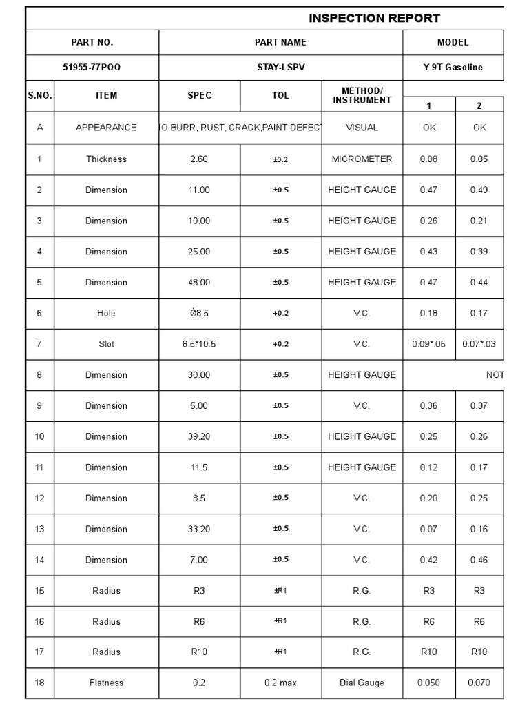 Inspection Report | PDF