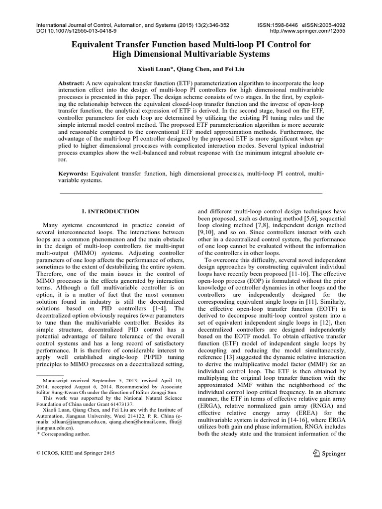 Process Control Design Pdf Control Theory Control System 3025