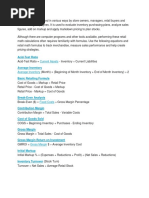 Retail Math Cheat Sheet XI | PDF | Marketing | Business
