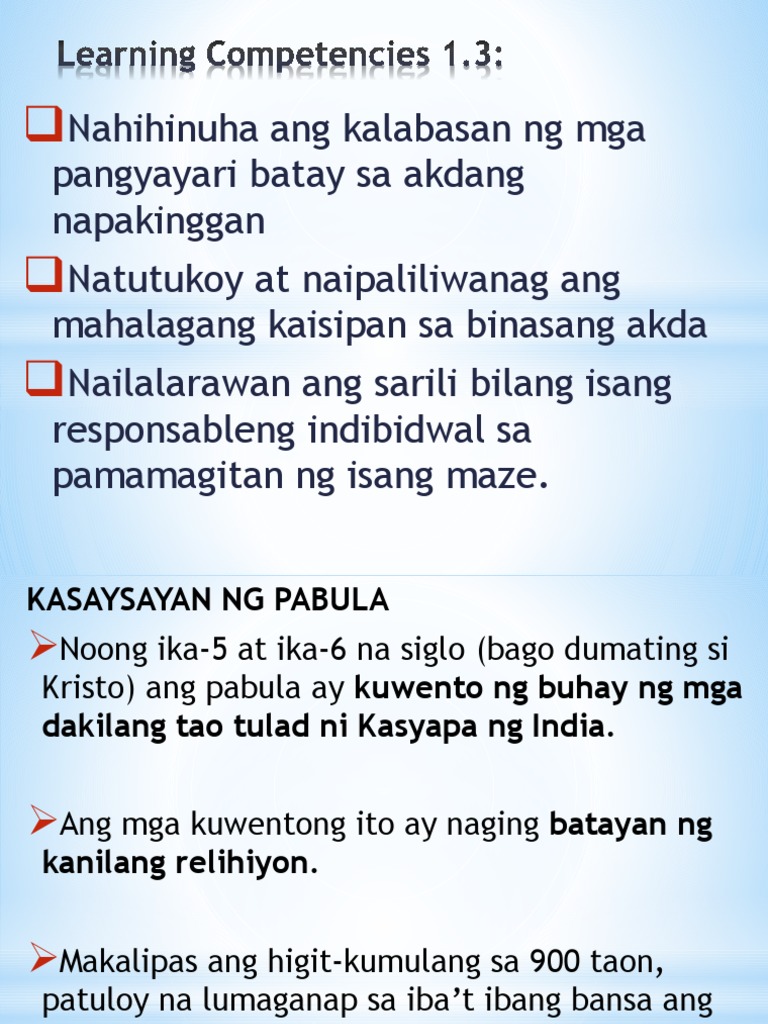 Pabula 30 Mga Halimbawa Ng Pabula Na May Aral Servyoutube PABULA