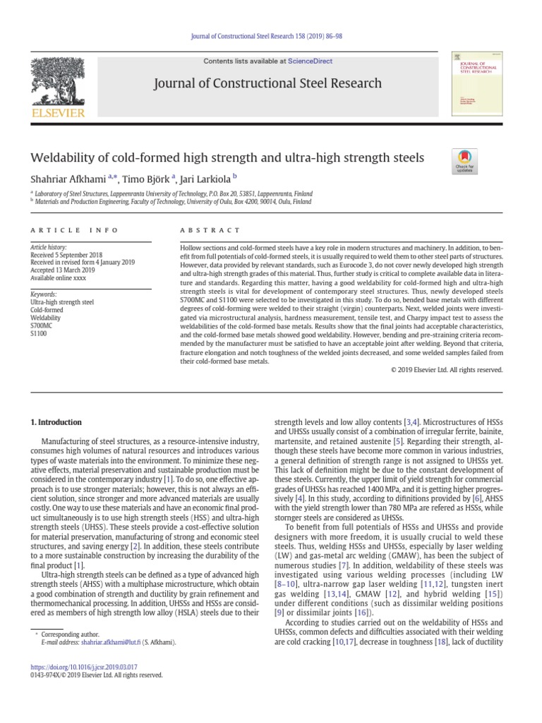 10 1016@j JCSR 2019 03 017 PDF | PDF | Welding | Construction