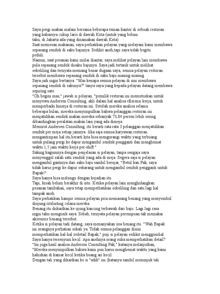 Pelayan Restoran | PDF