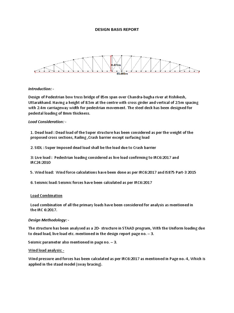 Design Basis Report | PDF | Science & Mathematics | Technology ...