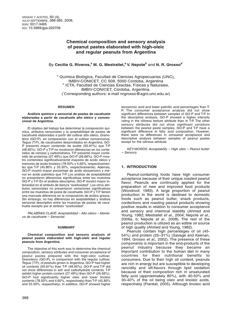 Peanuts Testing Methods PDF | PDF | Comida y bebida | Compuestos químicos