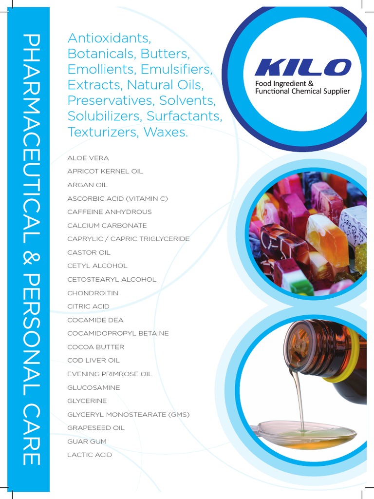 Pharmaceutical & Personal Care Ingredients | PDF | Glycerol | Chemical ...
